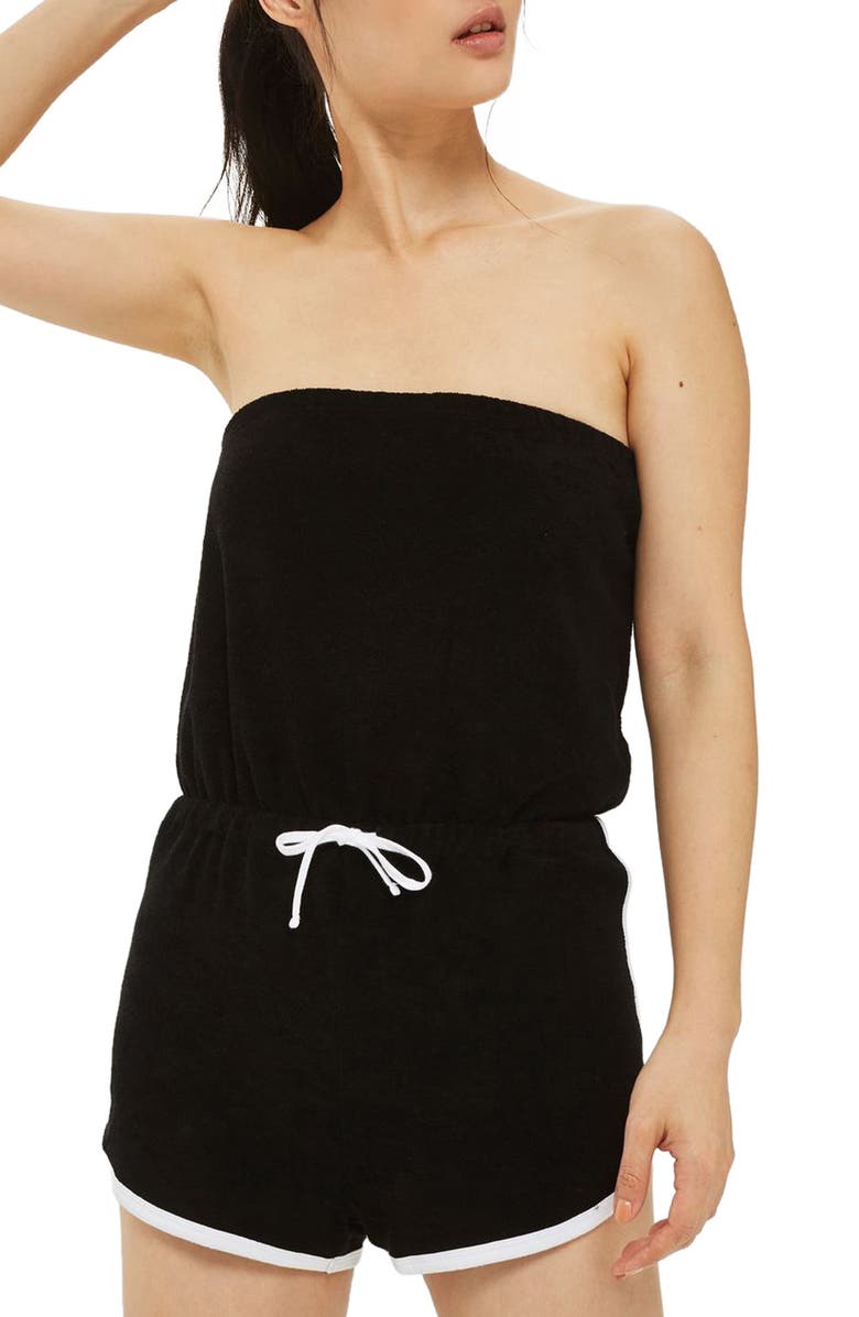 Topshop Strapless Terry Romper Nordstrom