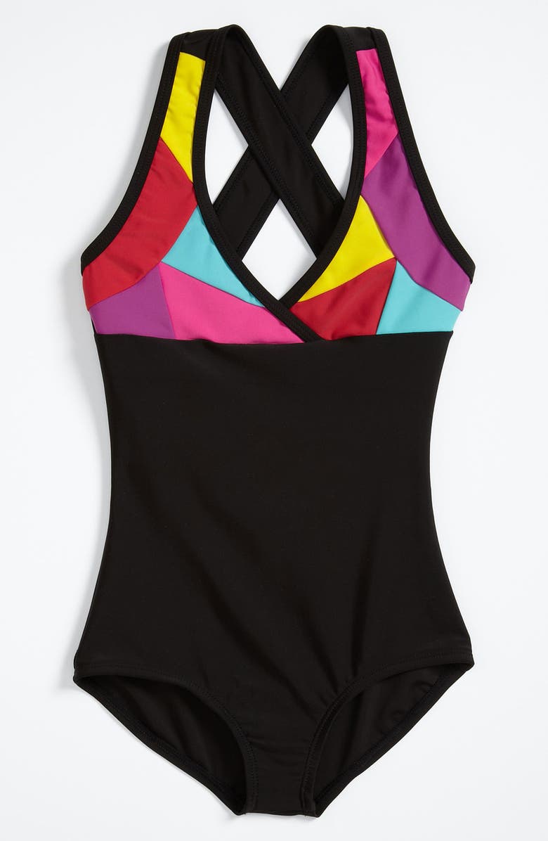 Limeapple Cross Back One Piece Swimsuit Big Girls Nordstrom