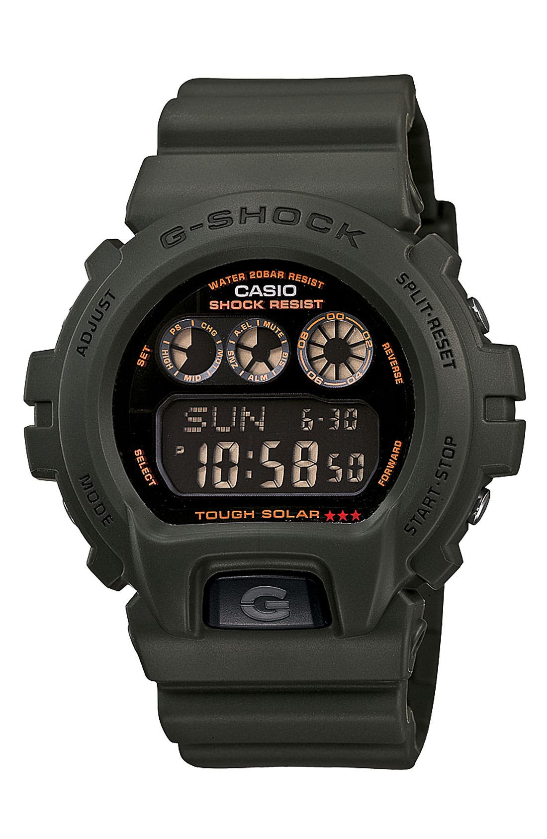 G-Shock 'Solar' Digital Watch, 46mm x 43mm | Nordstrom