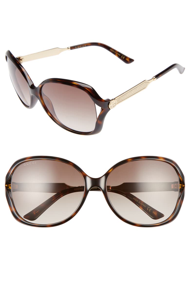 Gucci 60mm Open Temple Oval Sunglasses Nordstrom