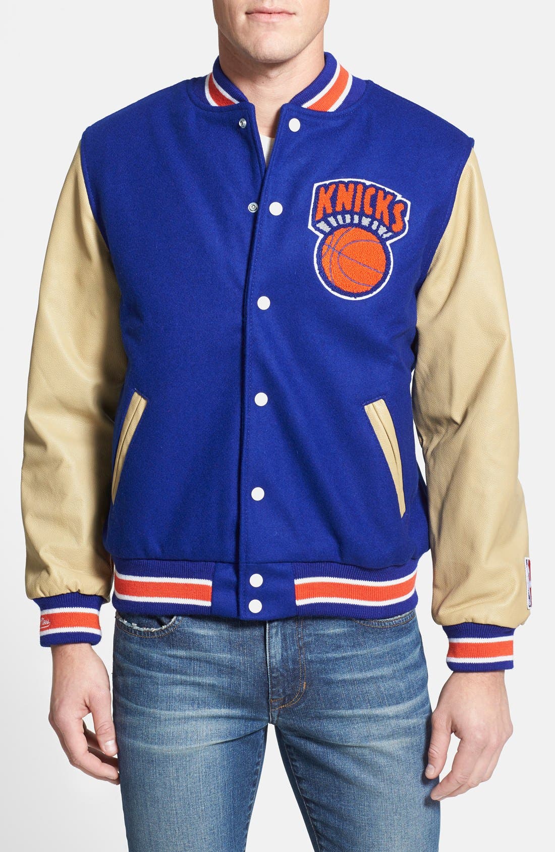 Mitchell & Ness 'Knicks' Wool Varsity Jacket | Nordstrom