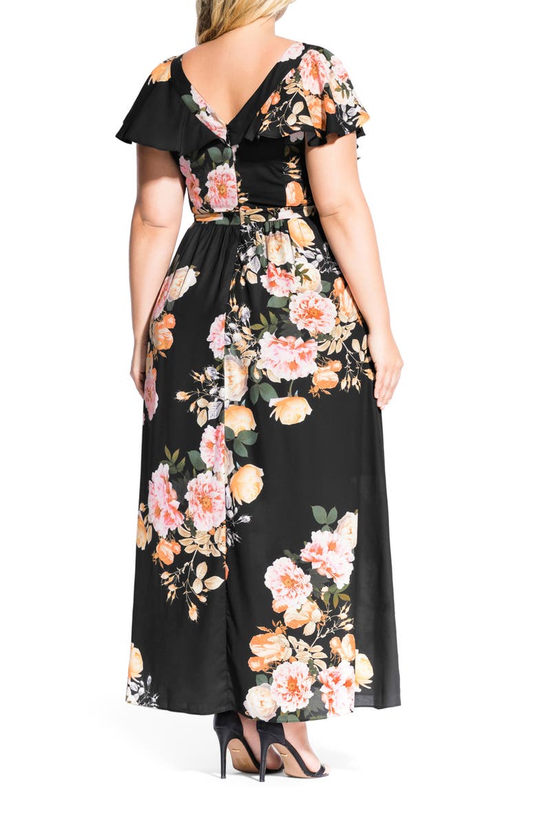 City Chic Trendy Plus Size Tuscan Rose Maxi Dress Modesens