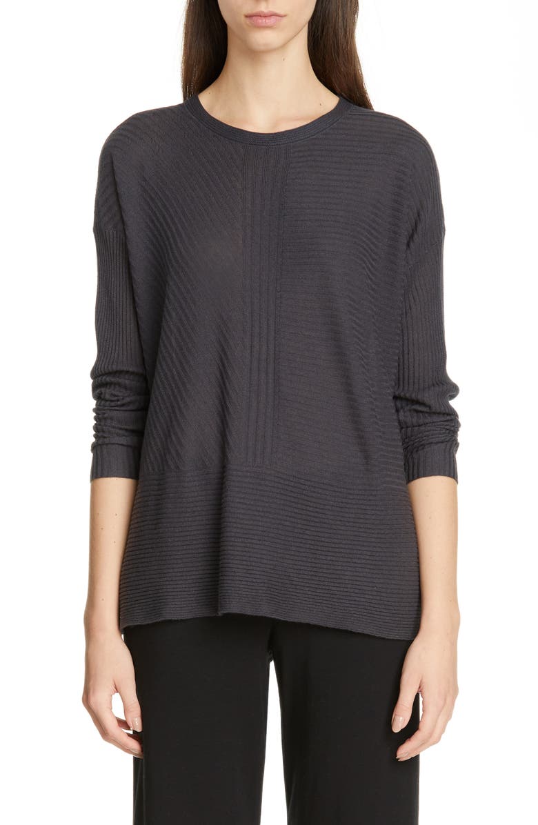 Eileen Fisher Crewneck Silk & Cashmere Sweater (Regular & Petite ... Eileen Fisher Crewneck Silk & Cashmere Sweater (Regular & Petite ...