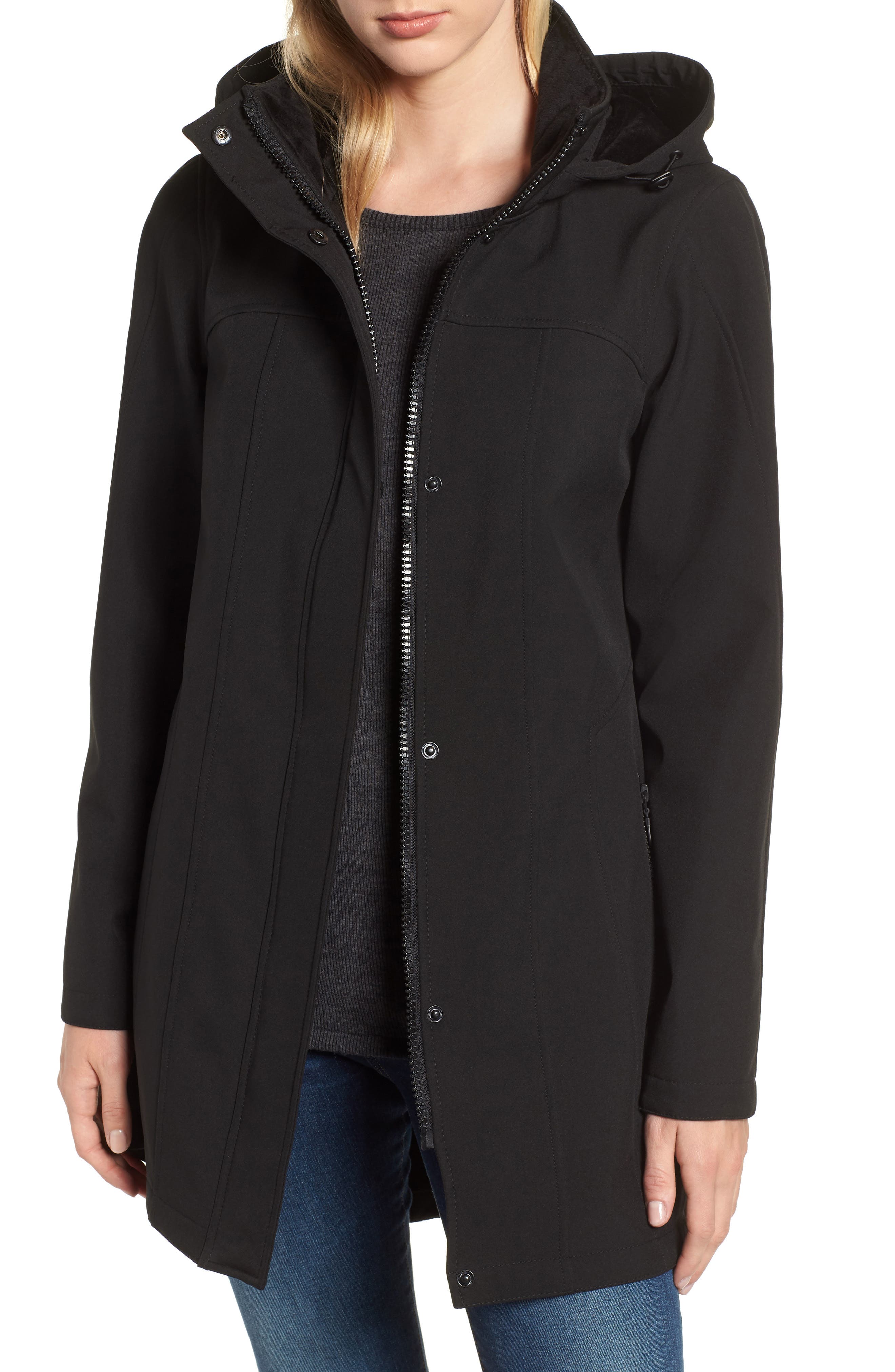 Kristen Blake Hooded Soft Shell Jacket (Regular & Petite) | Nordstrom