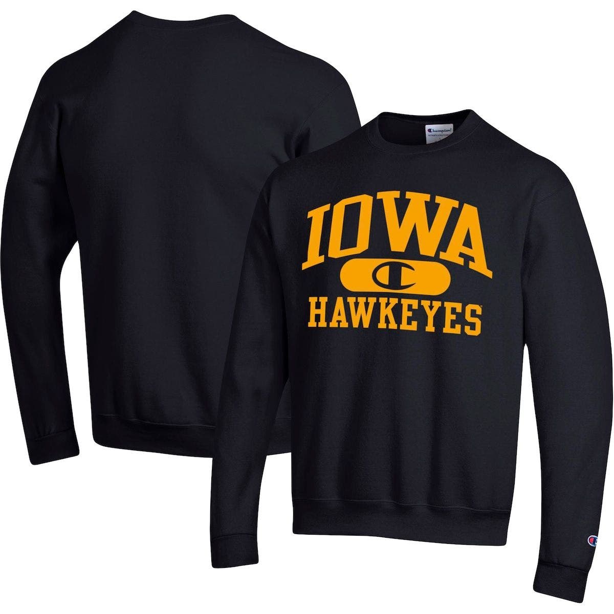 Champion Men's Champion Black Iowa Hawkeyes Arch Pill Sweatshirt ...