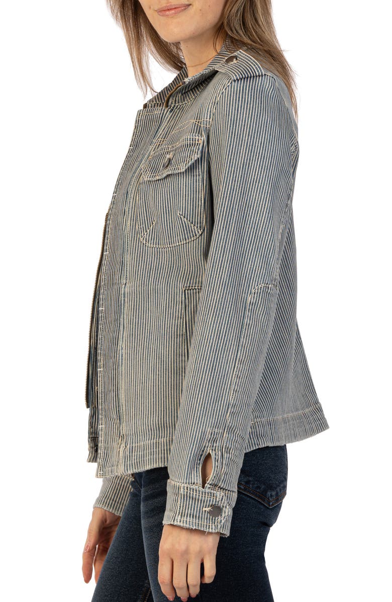 KUT from the Kloth Amanda Boxy Hickory Denim Jacket | Nordstromrack