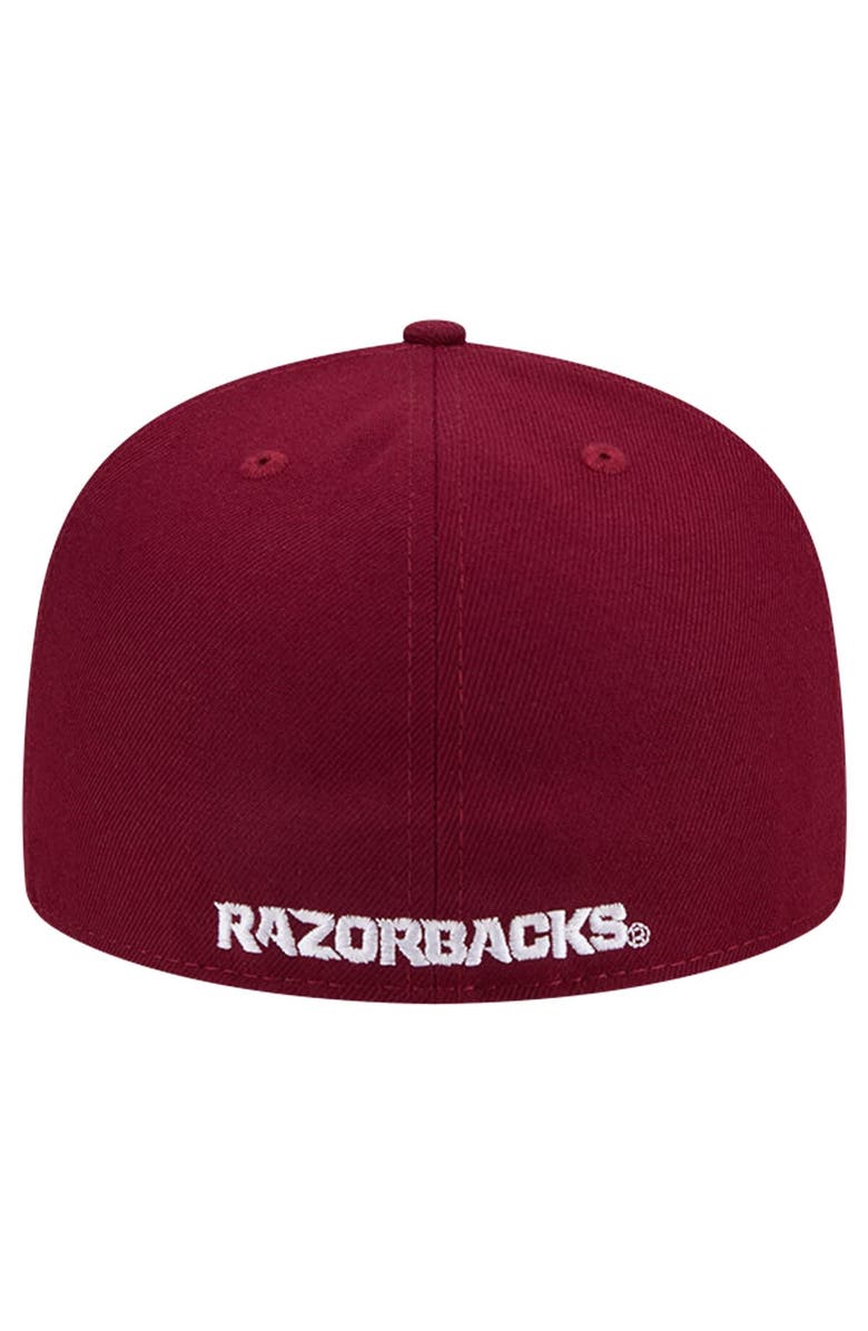 New Era Men's New Era Cardinal Arkansas Razorbacks Throwback 59FIFTY ...