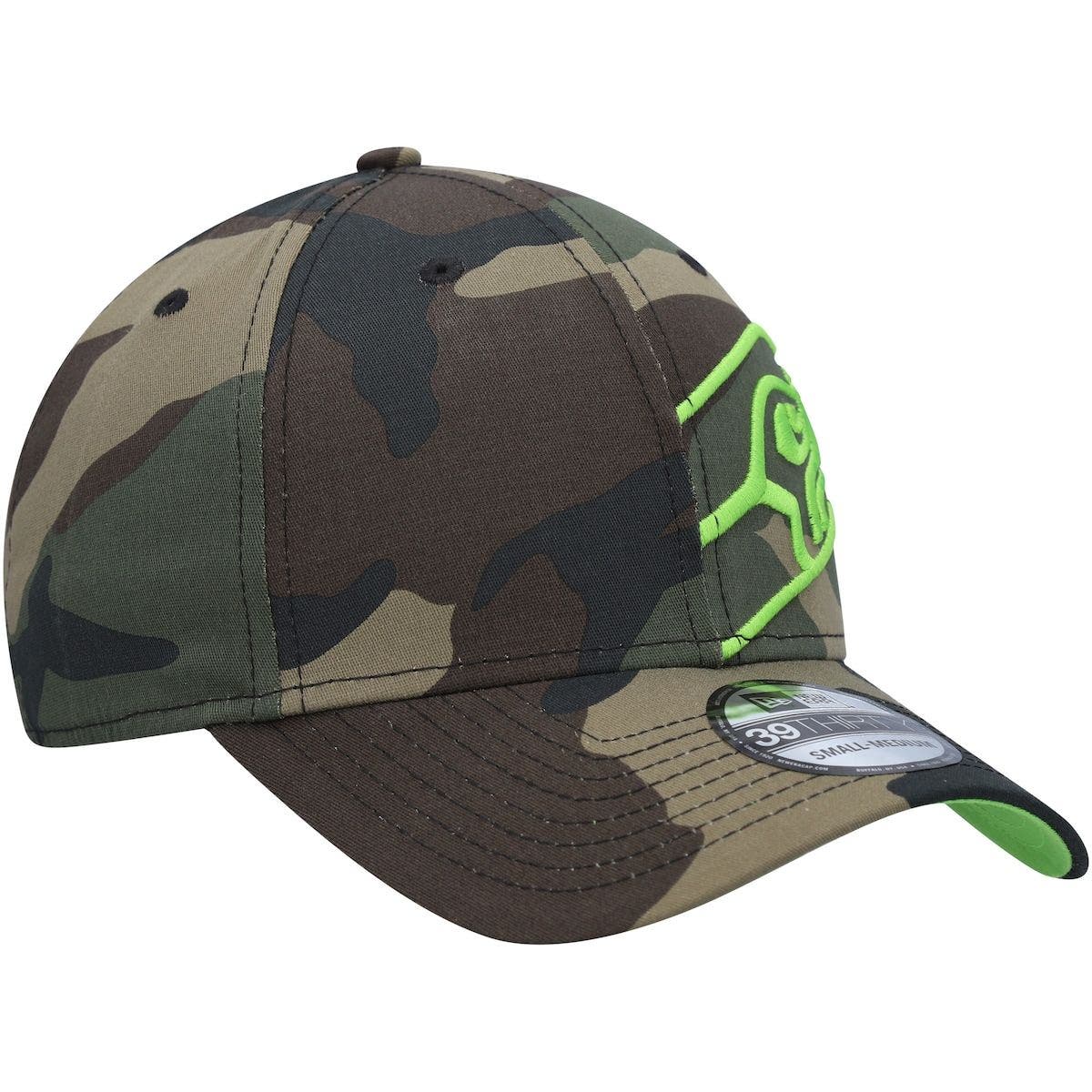 New Era Men's New Era Camo Seattle Seahawks Punched Out 39THIRTY Flex ...