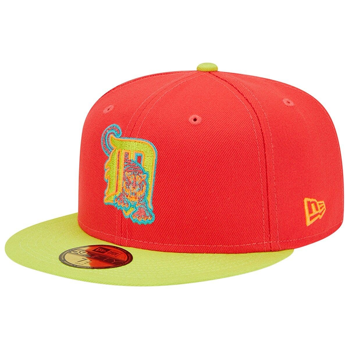 New Era Men's New Era Red/Neon Green Detroit Tigers 1968 World Series ...