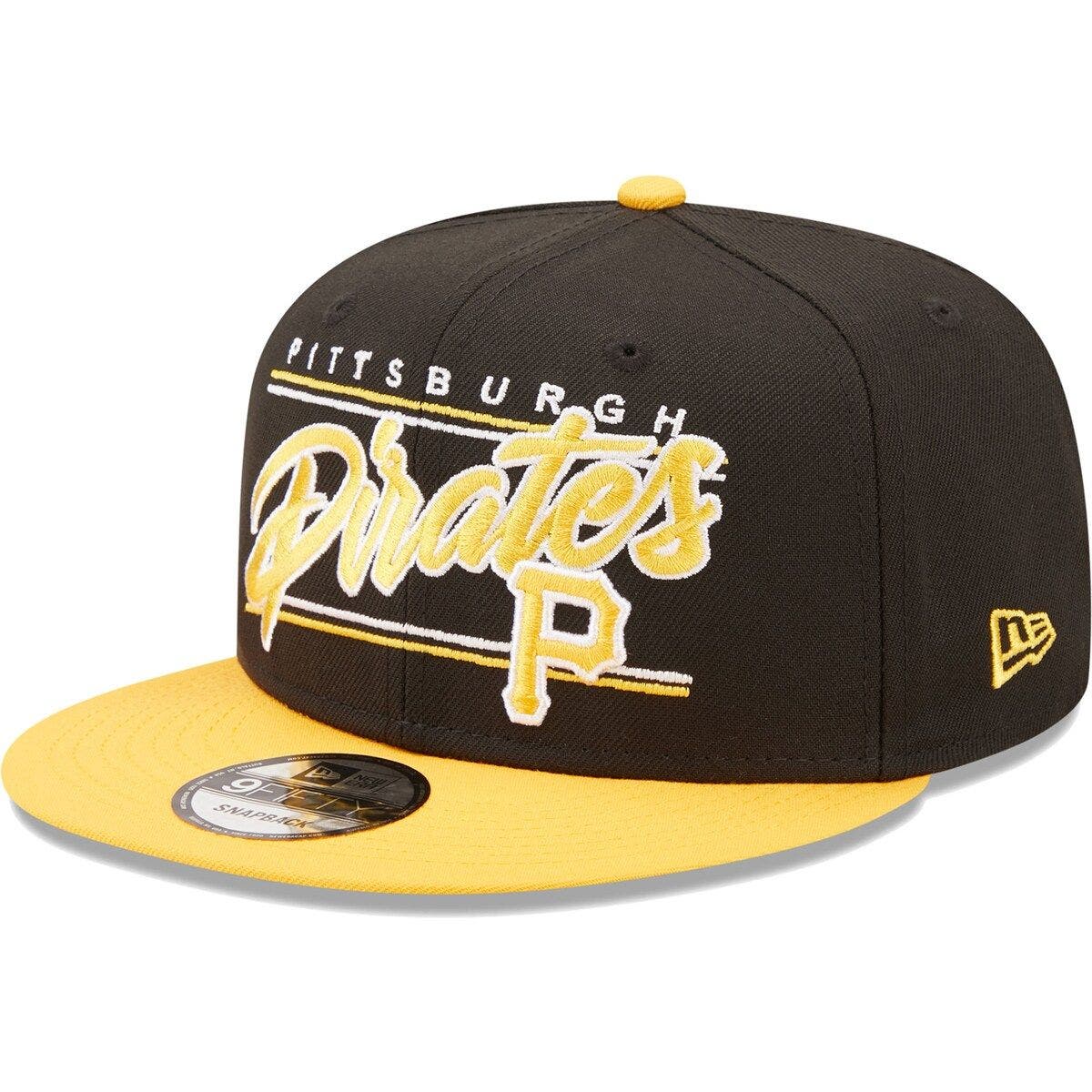 New Era Men's New Era Black/Gold Pittsburgh Pirates Team Script 9FIFTY ...
