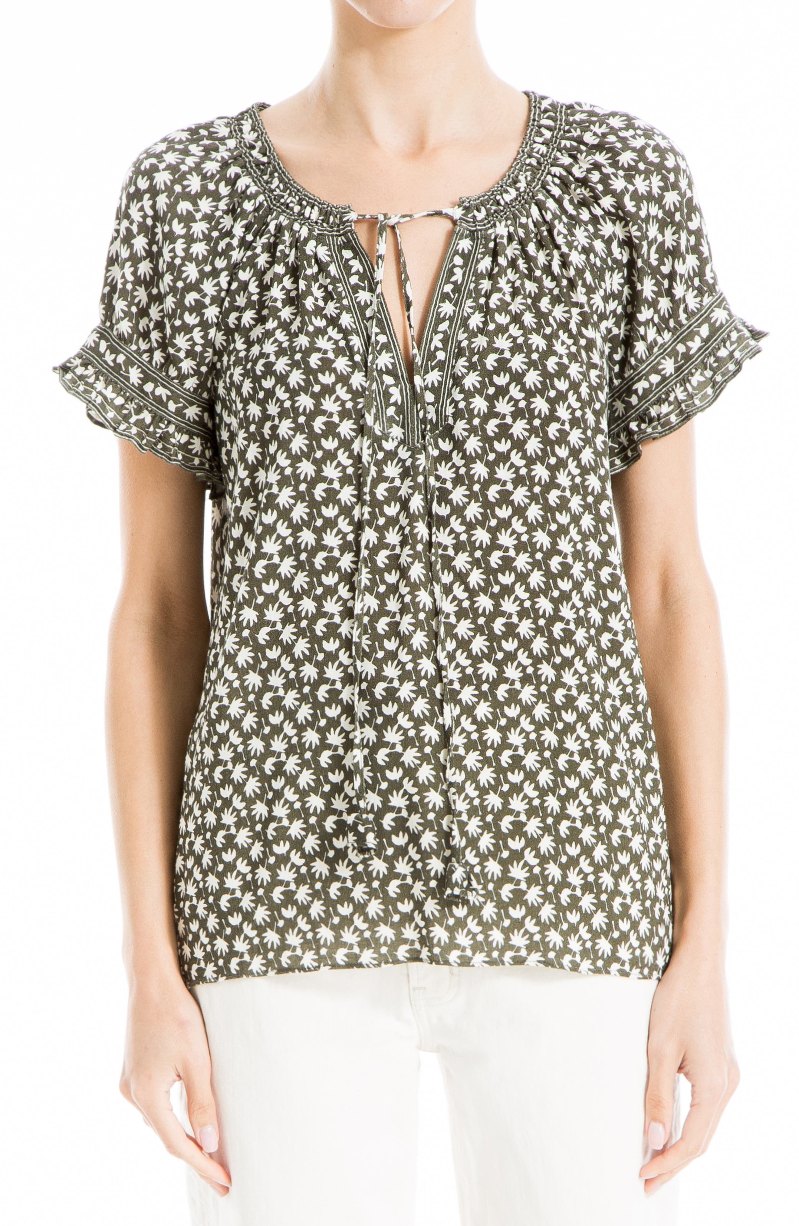 MAX STUDIO Ruffle Sleeve Top | Nordstromrack