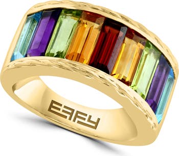 EFFY 14K Yellow Gold Amethyst, Blue Topaz, Citrine, Garnet & Peridot ...