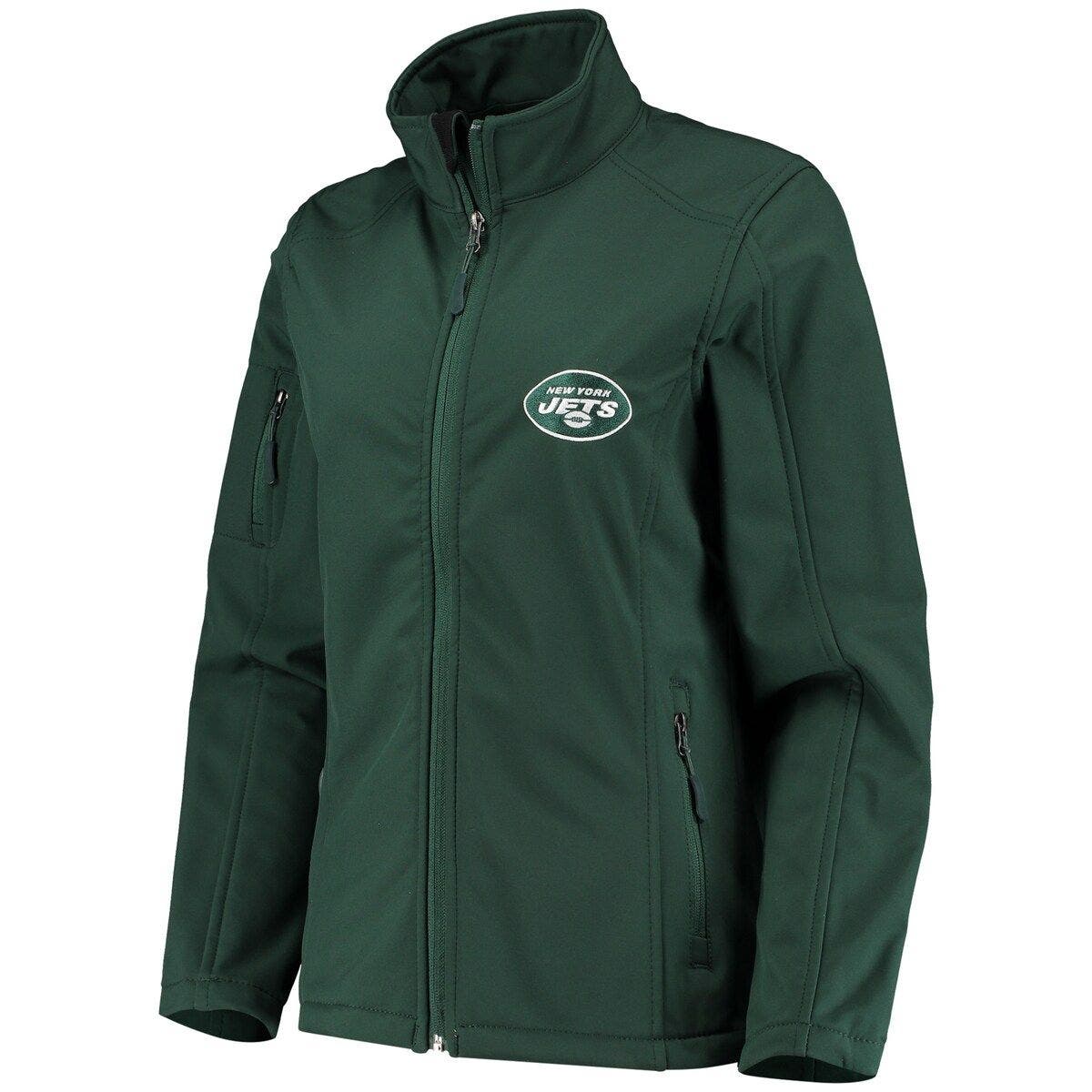 DUNBROOKE Women's Green New York Jets Full-Zip Sonoma Softshell Jacket ...