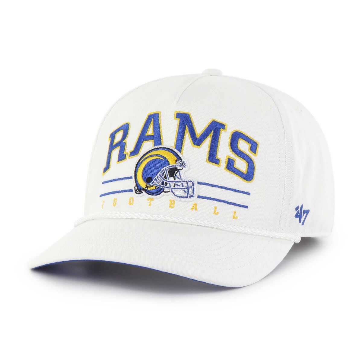 '47 Men's '47 White Los Angeles Rams Roscoe Hitch Adjustable Hat ...