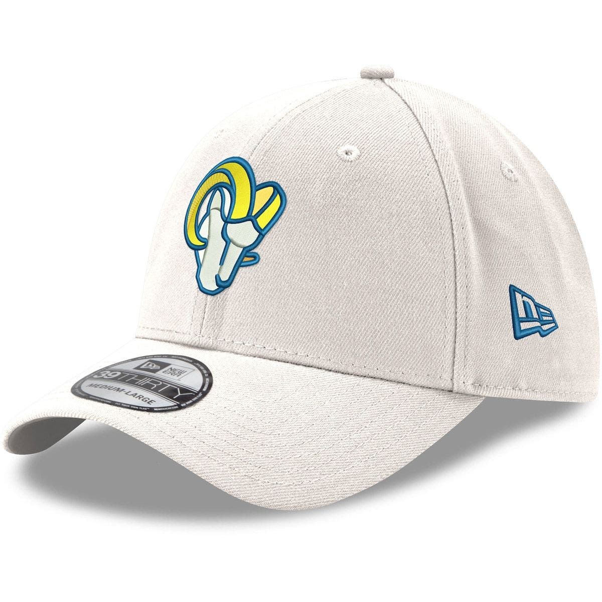 New Era Men's New Era White Los Angeles Rams Ram Head Iced II 39THIRTY ...