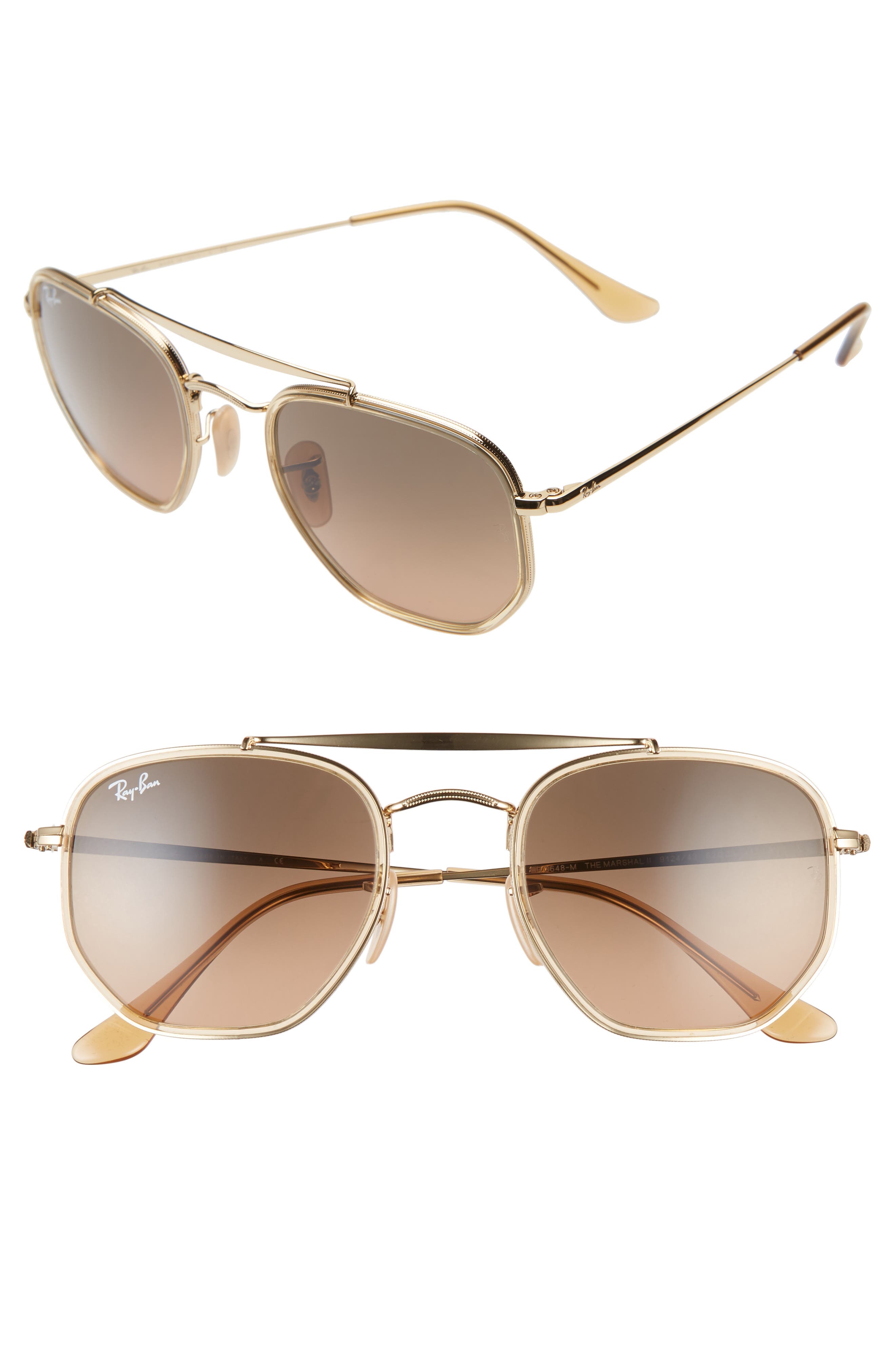EAN 8056597073189 - Women's Ray-Ban 52Mm Aviator Sunglasses - Gold ...