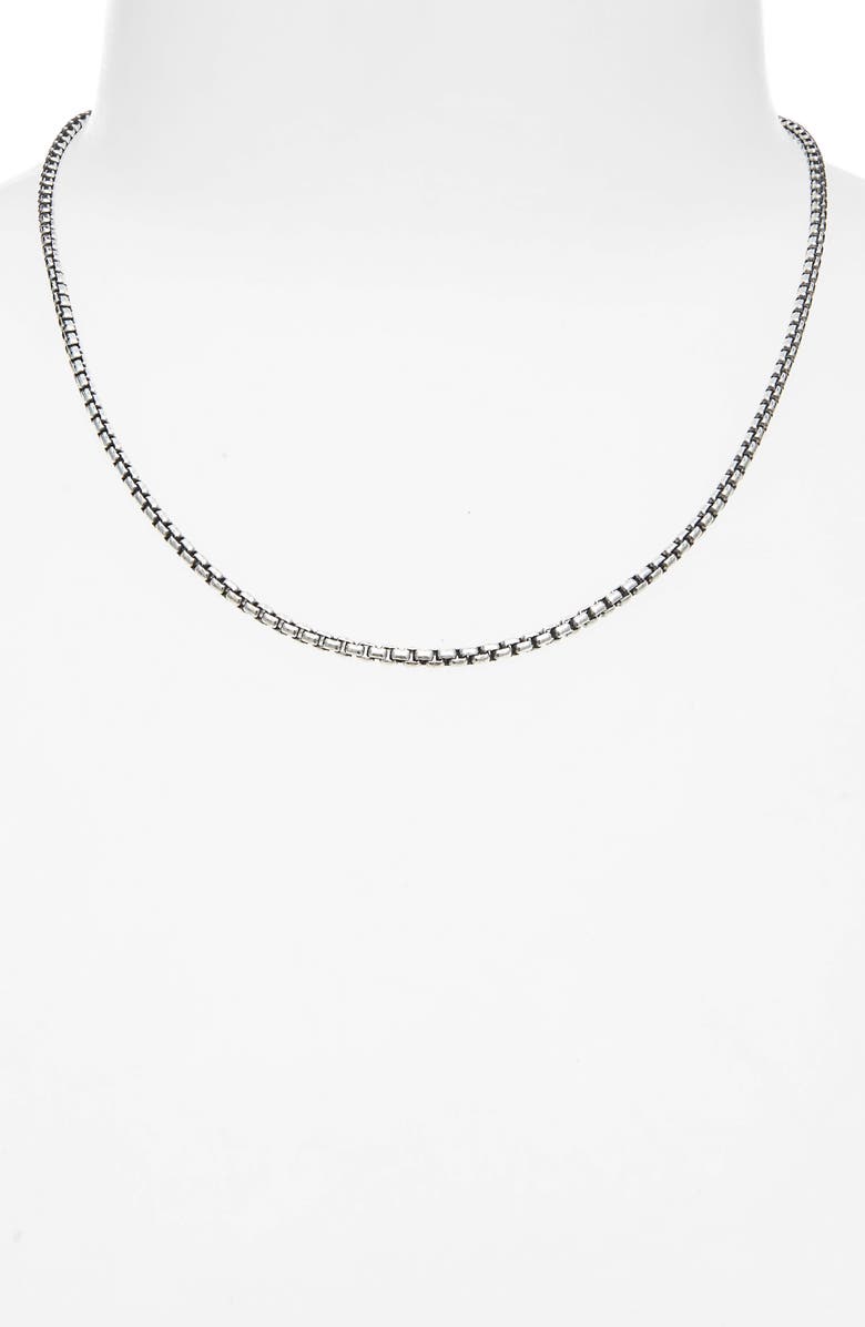 David Yurman Box Chain Necklace in Sterling Silver with 14K Yellow Gold ...
