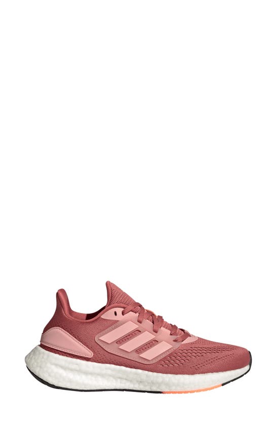 Adidas Originals Pureboost 22 Running Shoe In Red/ Mauve/ Beam Orange ...