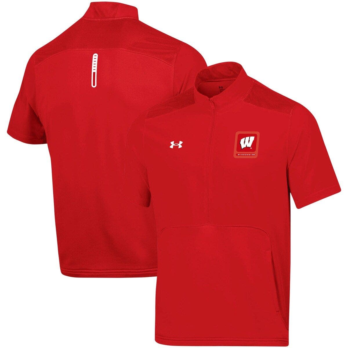 Under Armour Men's Under Armour Red Wisconsin Badgers Motivate Half-Zip ...