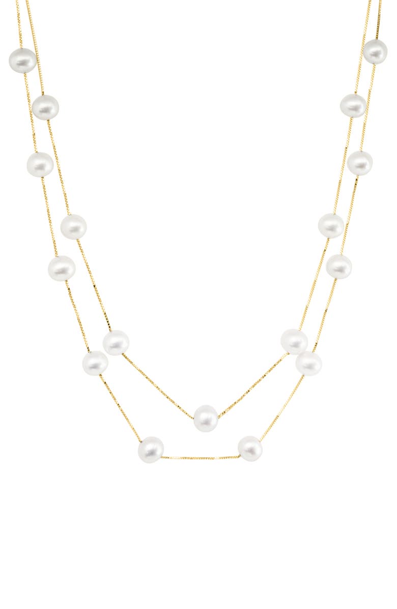 Effy 14k Yellow Gold Freshwater Pearl Station Necklace Nordstromrack