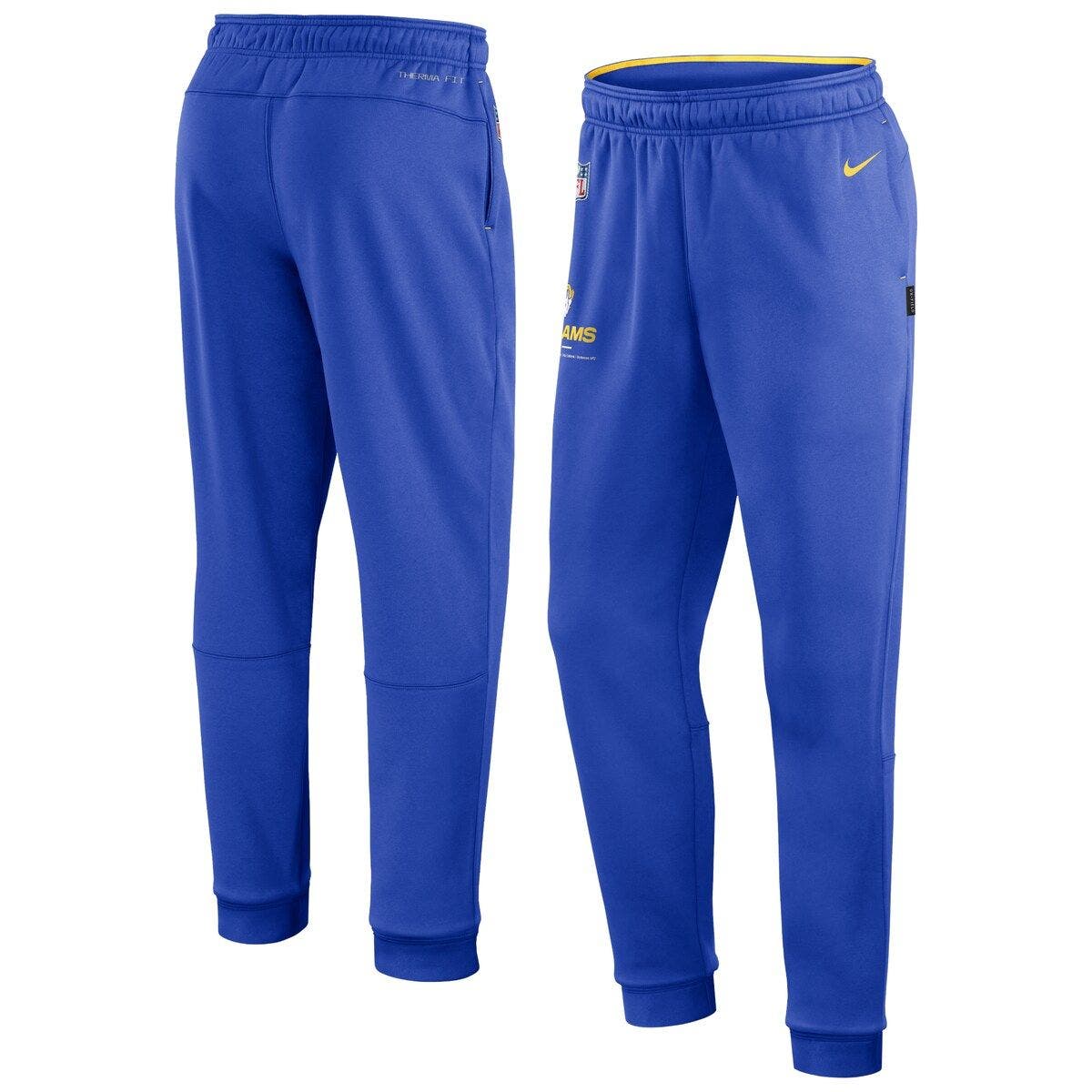 Nike Men's Nike Royal Los Angeles Rams Sideline Logo Performance Pants ...