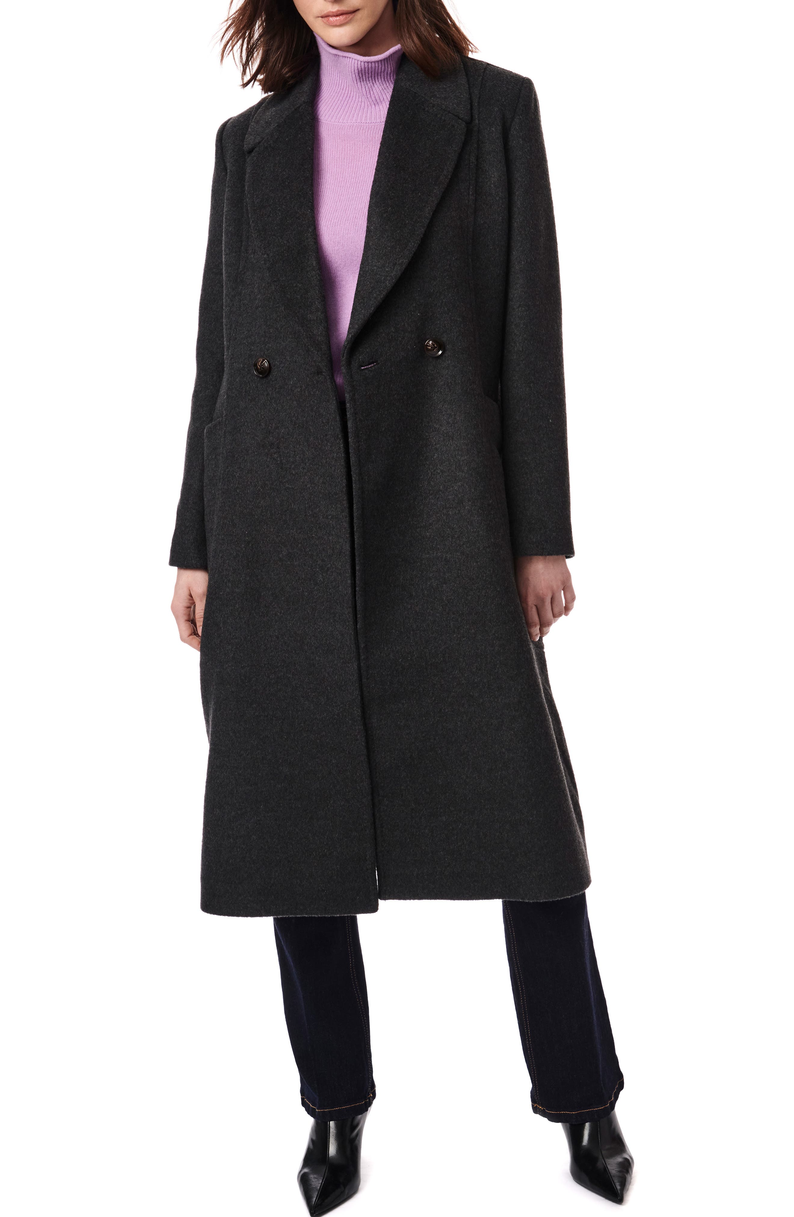 Bernardo Belted Wool Blend Longline Coat | Nordstrom