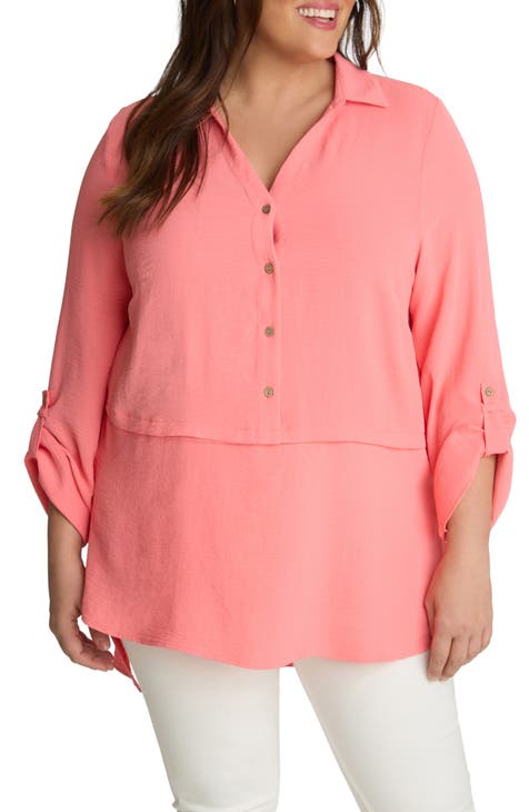 Coral Plus-Size Tops for Women | Nordstrom