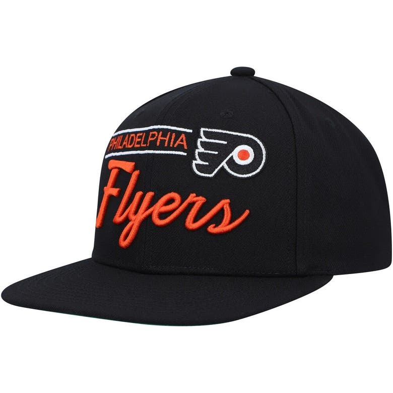 Mitchell & Ness Black Philadelphia Flyers Retro Lock Up Snapback Hat ...