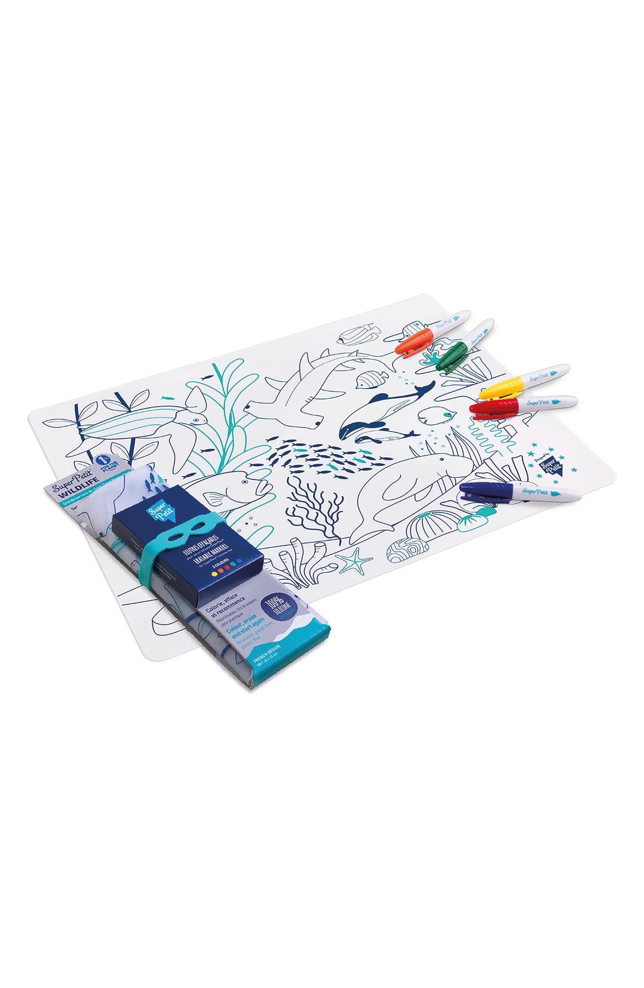 Scrunch Great Barrier Reef Reusable Coloring Mat & Washable Markers ...