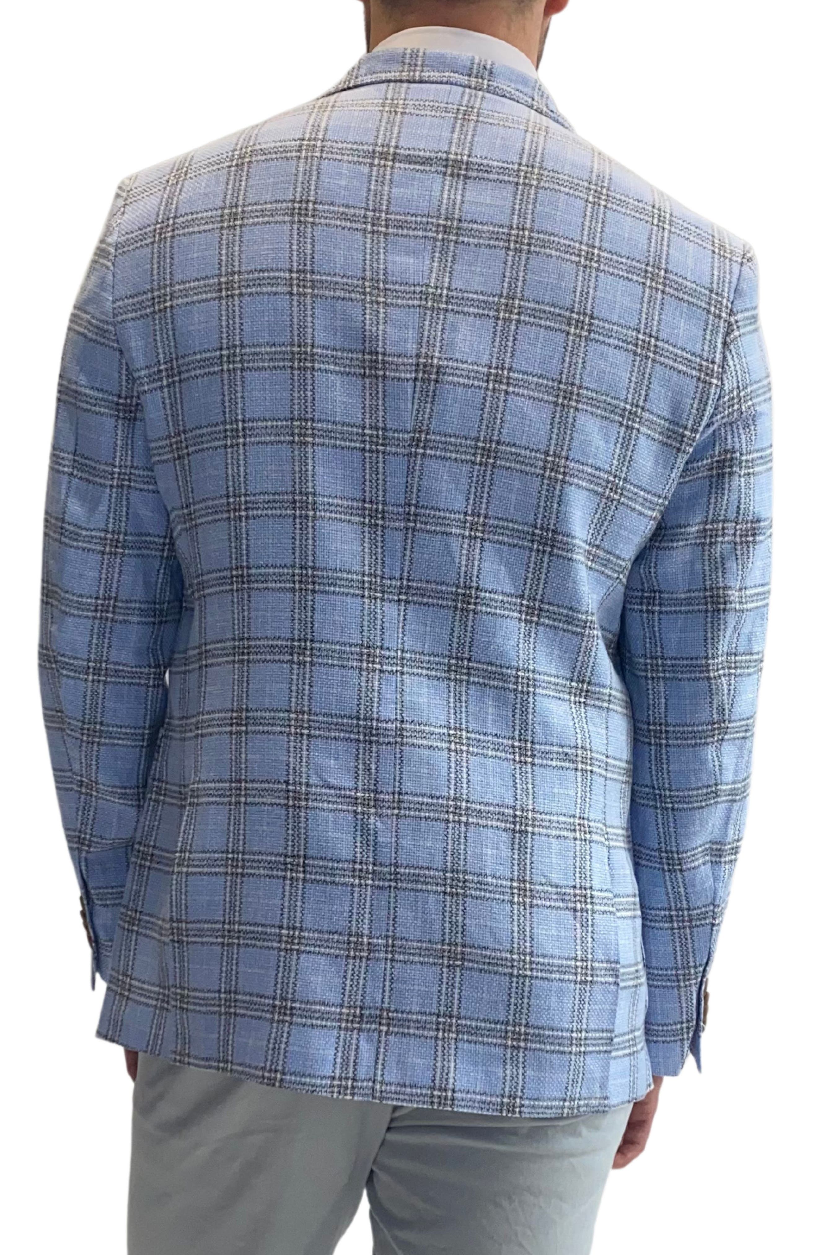 TailorByrd Windowpane Two-Button Linen Blend Sport Coat | Nordstromrack