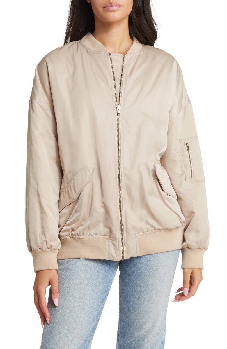 Open Edit Oversize Bomber Jacket | Nordstrom