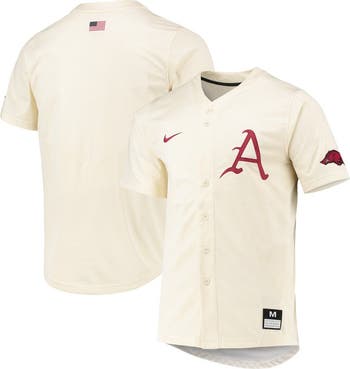 Nike Men's Nike Natural Arkansas Razorbacks Replica Baseball Jersey ...
