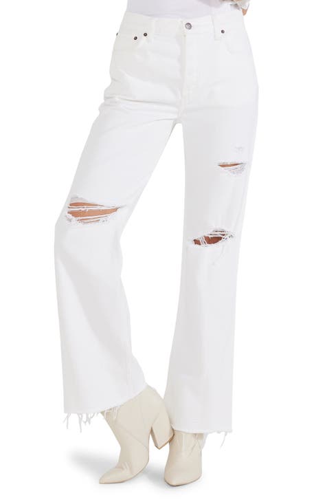 Women's White Ripped & Distressed Jeans | Nordstrom