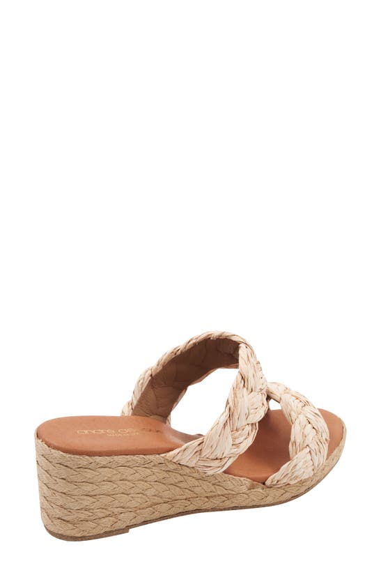 Andre Assous Nori Wedge Sandal In Natural/gold | ModeSens