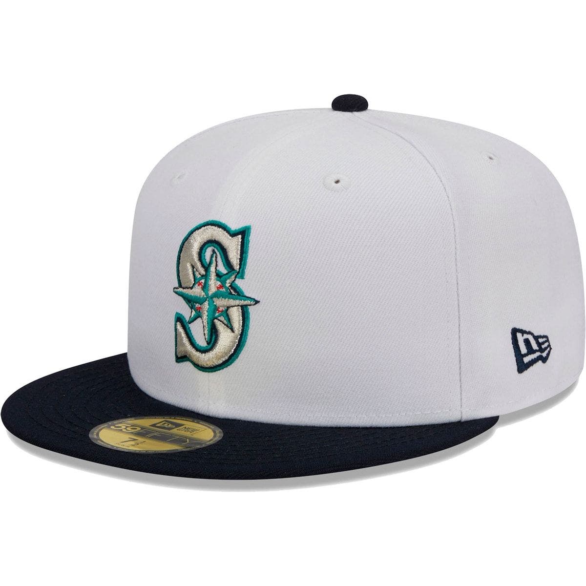 New Era Men's New Era White Seattle Mariners Optic 59FIFTY Fitted Hat ...