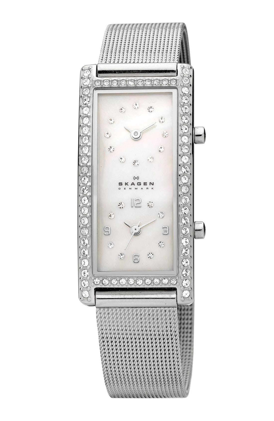 Skagen Dual Time Crystal Watch | Nordstrom