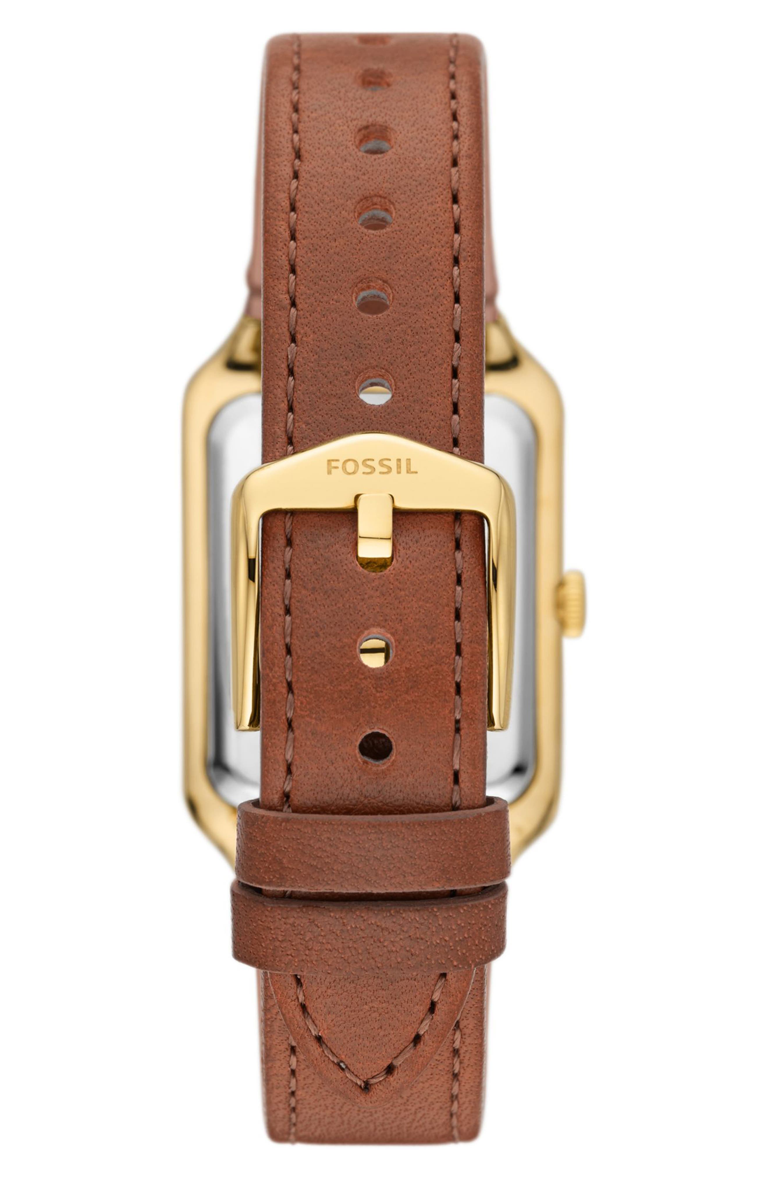 Fossil Raquel Leather Strap Watch, 26mm | Nordstrom