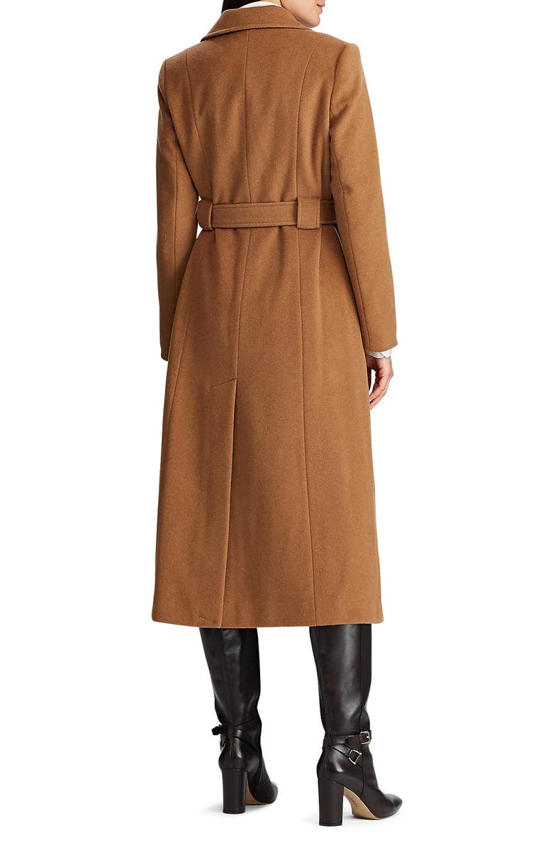 Lauren Ralph Lauren Belted Longline Wool Blend Wrap Coat | Nordstrom