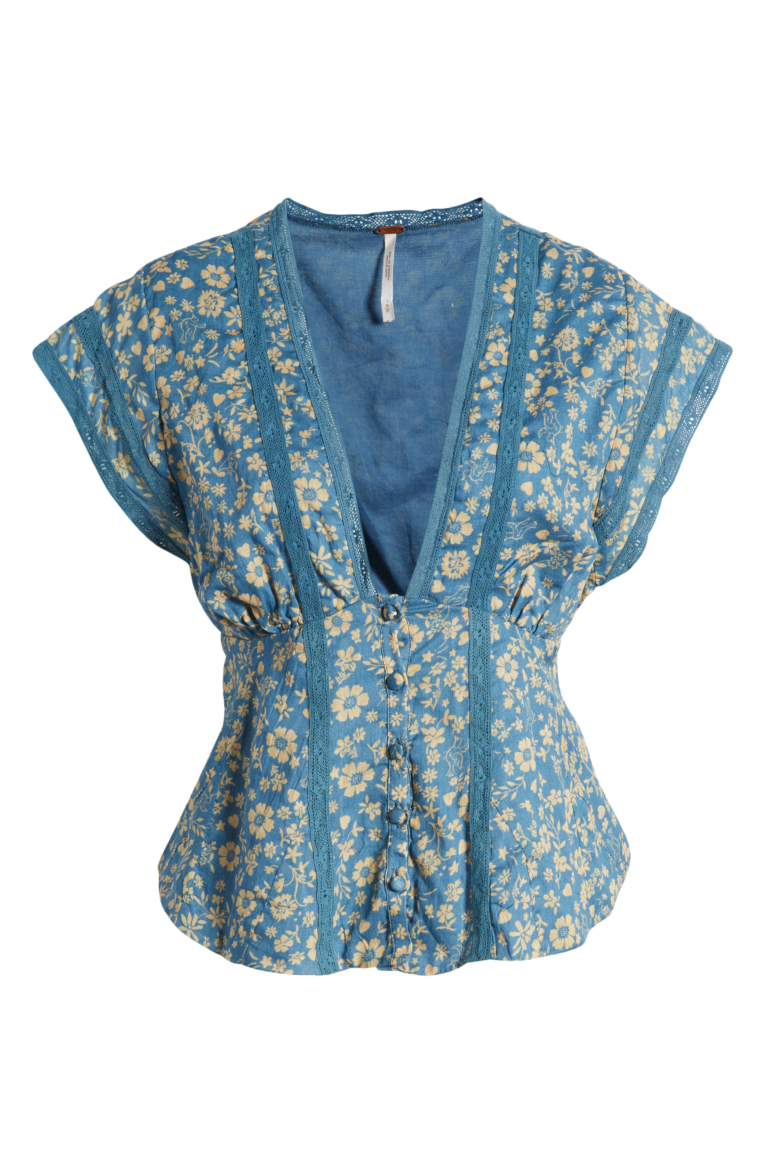 Free People Landy Print Lace Top | Nordstromrack