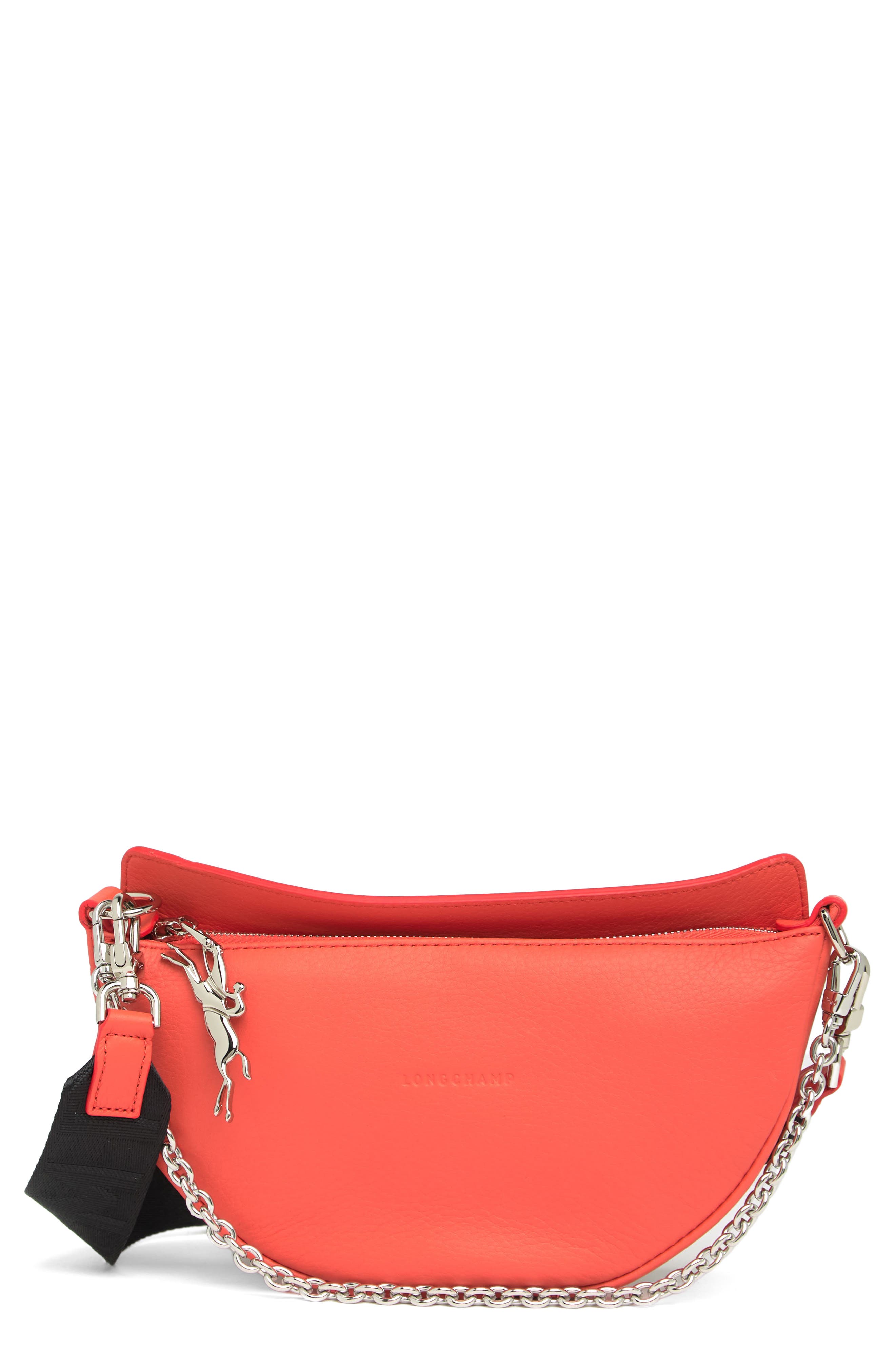 Longchamp Smile Small Half Moon Leather Crossbody Bag | Nordstromrack