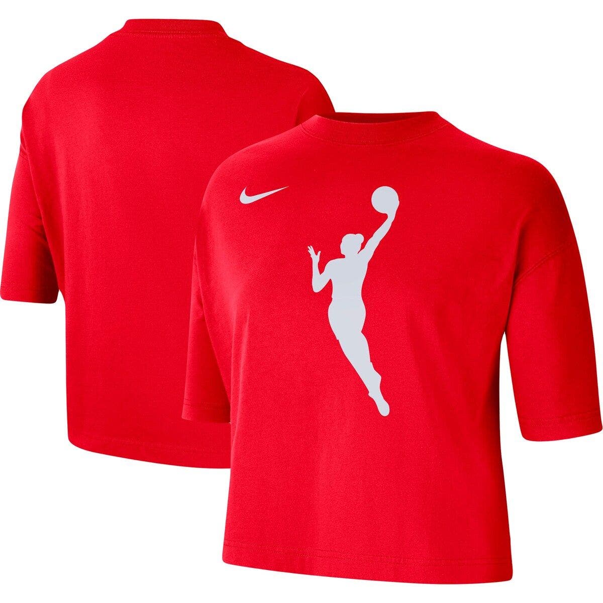 Nike Women's Nike Red WNBA Logowoman Team 13 Cropped Boxy T-Shirt ...