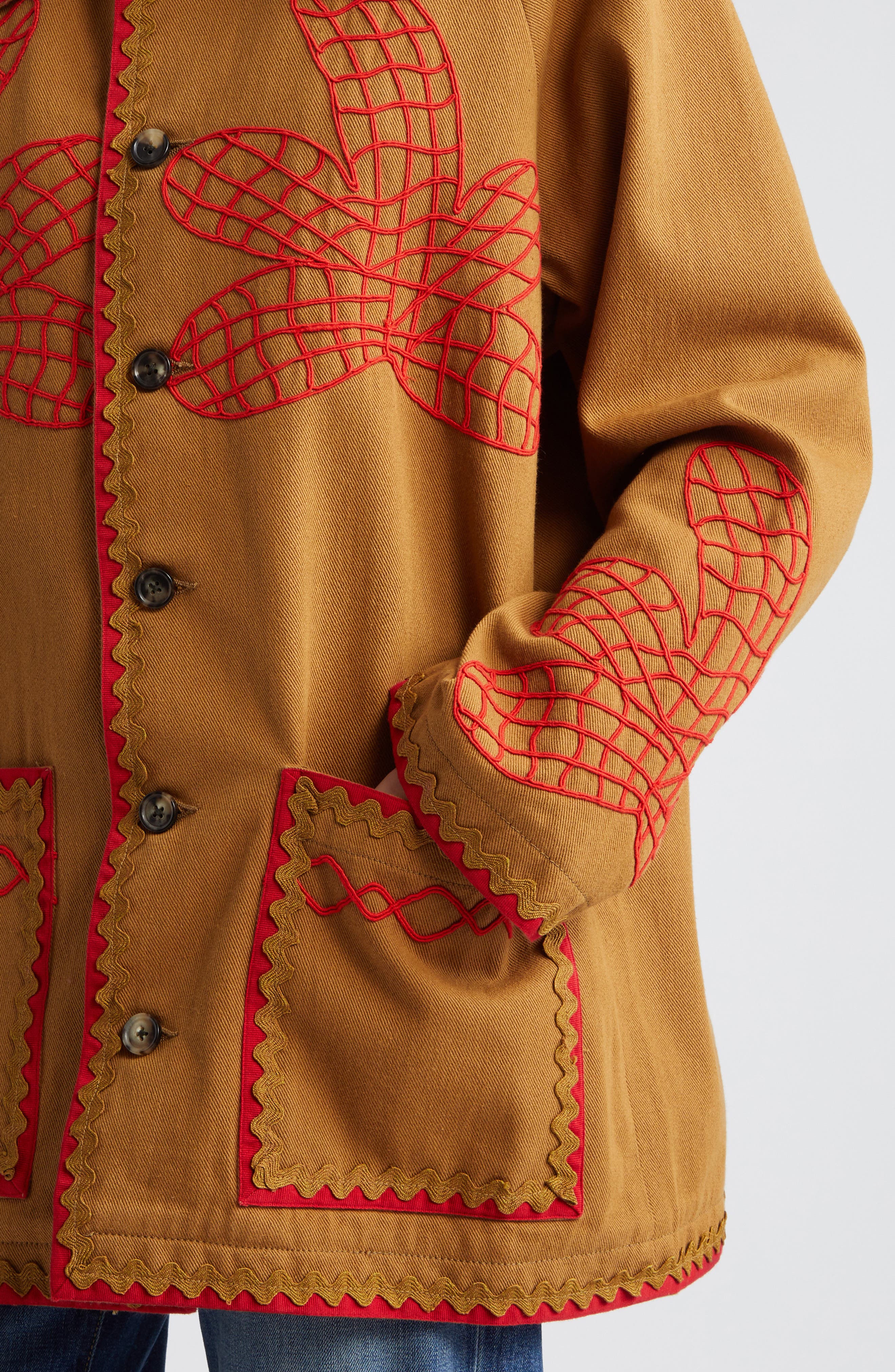 Bode Maple Embroidered Field Coat | Nordstrom