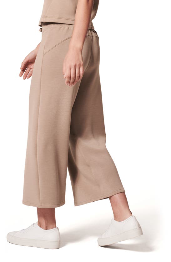 Spanx Air Essentials Wide Leg Crop Pants In Fawn | ModeSens