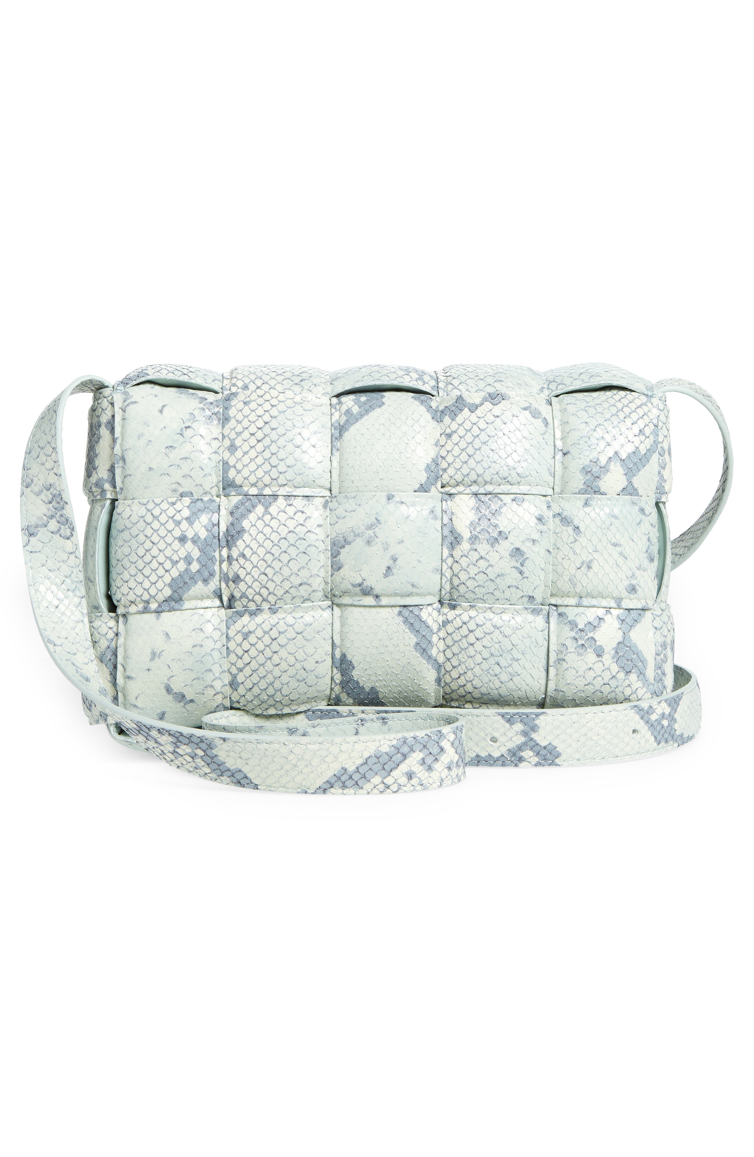 Bottega Veneta Padded Cassette Python Embossed Leather Crossbody Bag ...