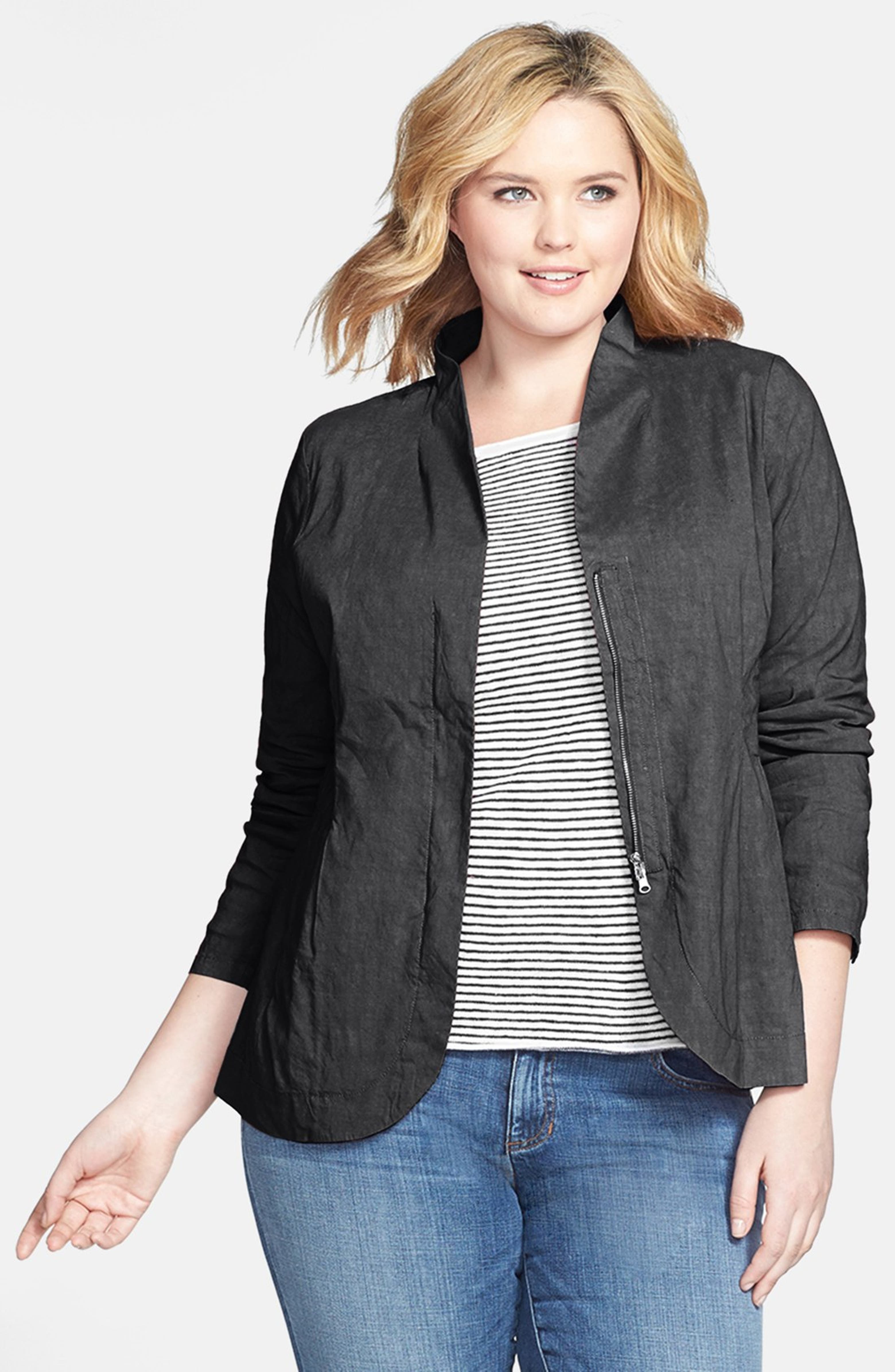 Eileen Fisher Crinkle Jacket (Plus Size) | Nordstrom Eileen Fisher Crinkle Jacket (Plus Size) | Nordstrom