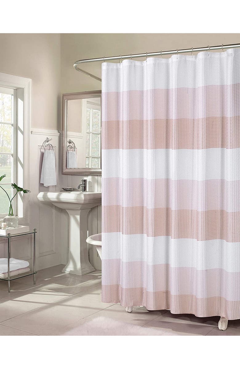 DAINTY HOME Shades Ombré Waffle Texture Shower Curtain | Nordstromrack