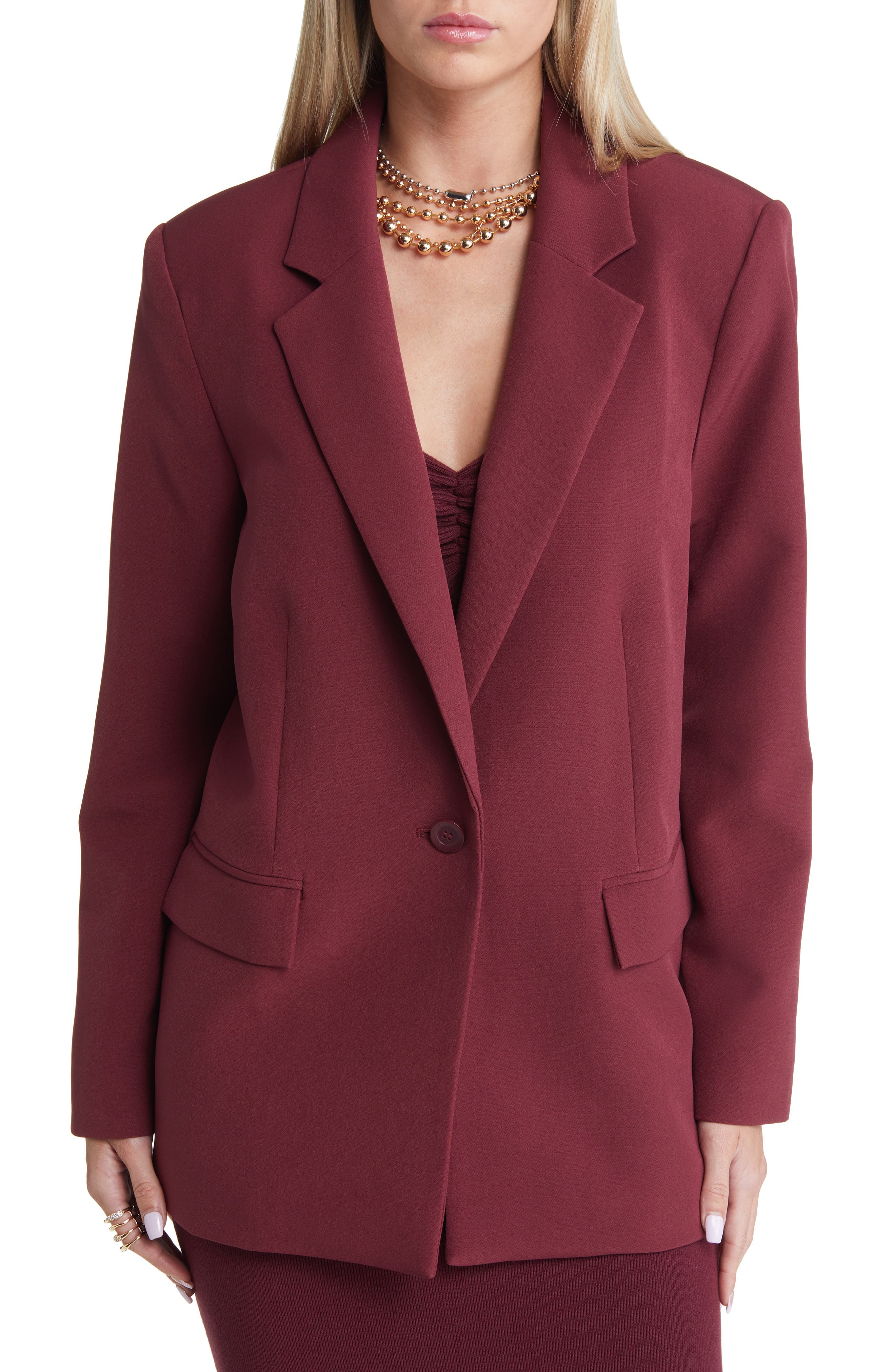 Open Edit Relaxed Fit Oversize Blazer | Nordstrom