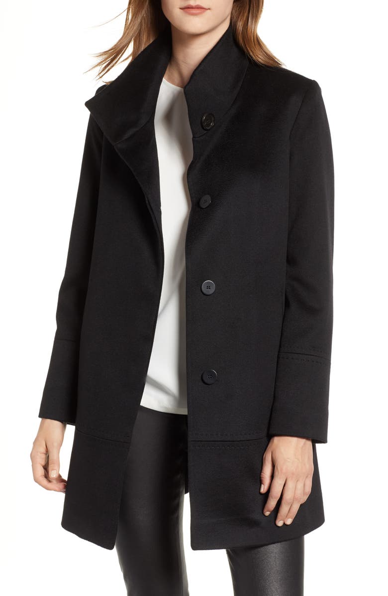 Fleurette Stand Collar Cashmere Coat Nordstrom