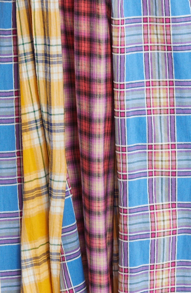 Dressed in Lala Mixed Media Plaid & Denim Sundress | Nordstrom