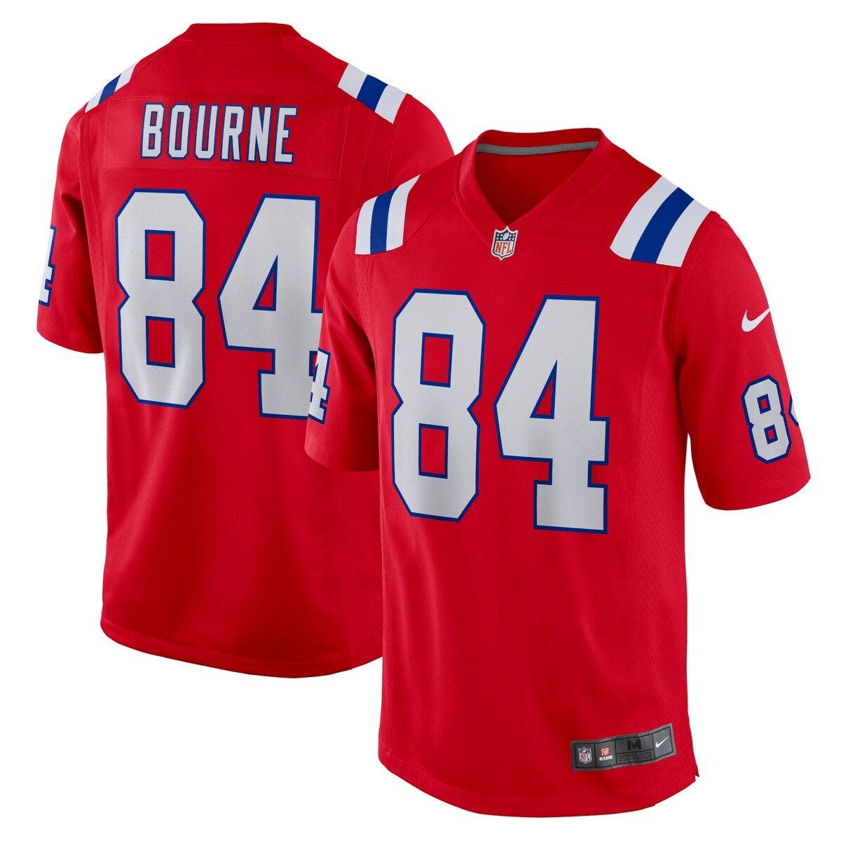 Nike Men's Nike Kendrick Bourne Red New England Patriots Game Jersey ...